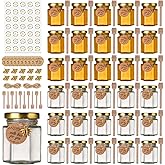 Amazon.com: SZUAH 30 Pack 3 oz Mini Honey Jars with Dipper, Glass Hexagon Honey Jar for Wedding ...