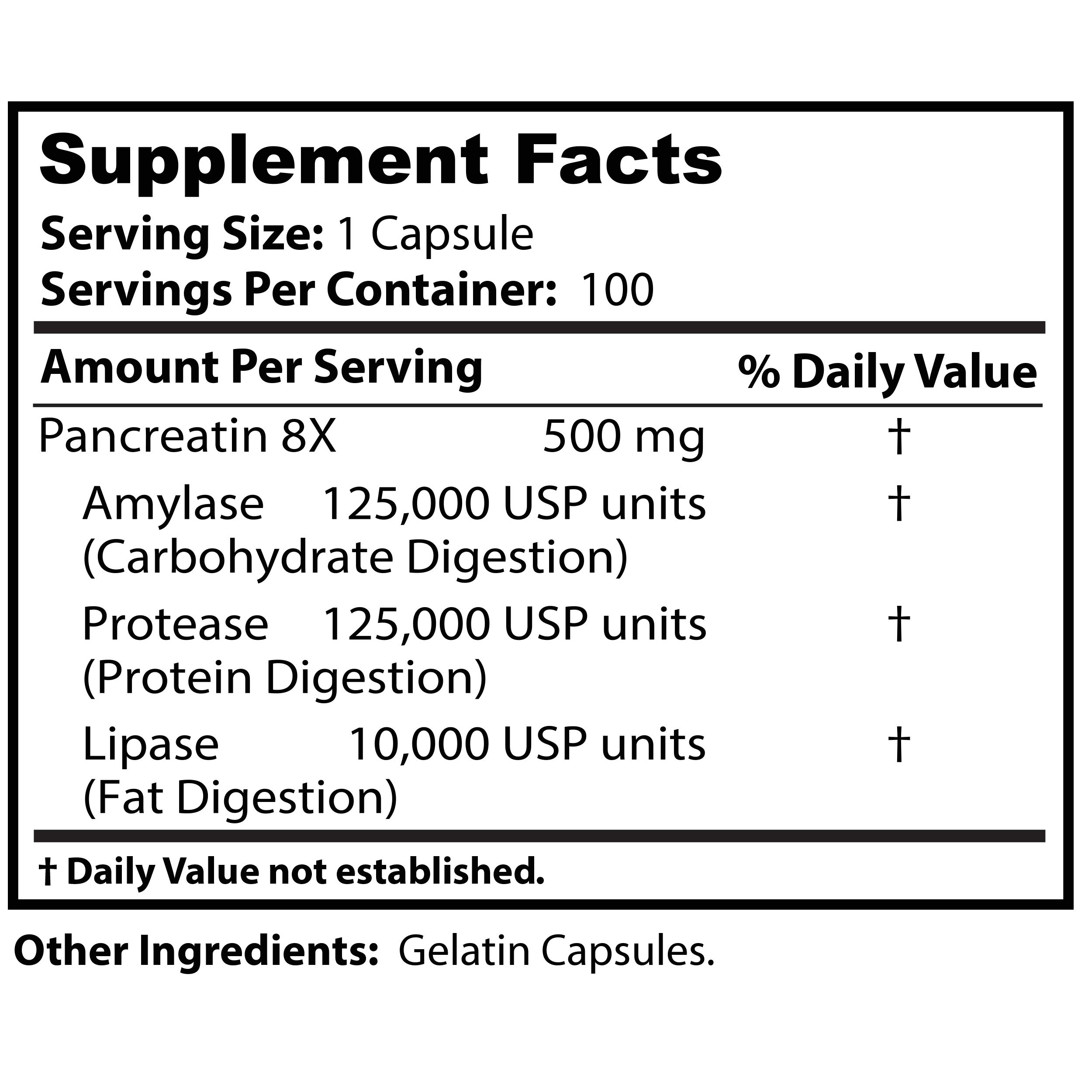 Mua Dr. Clark Pancreatin 8X Enzyme Supplement 500mg | Several Digestive ...