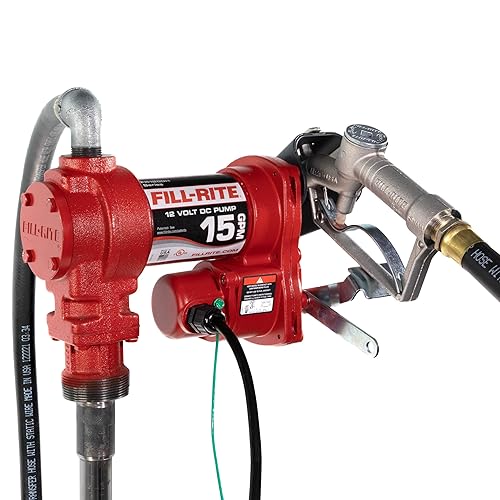 Fill-Rite FR1210H 12V 15 GPM Fuel Transfer Pump with Discharge Hose ...