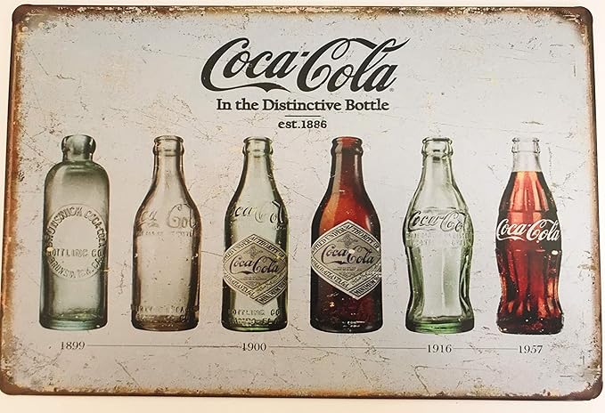 Kb Vintage Style Coca Cola In The Distinctive Bottle Retro METAL Wall ...