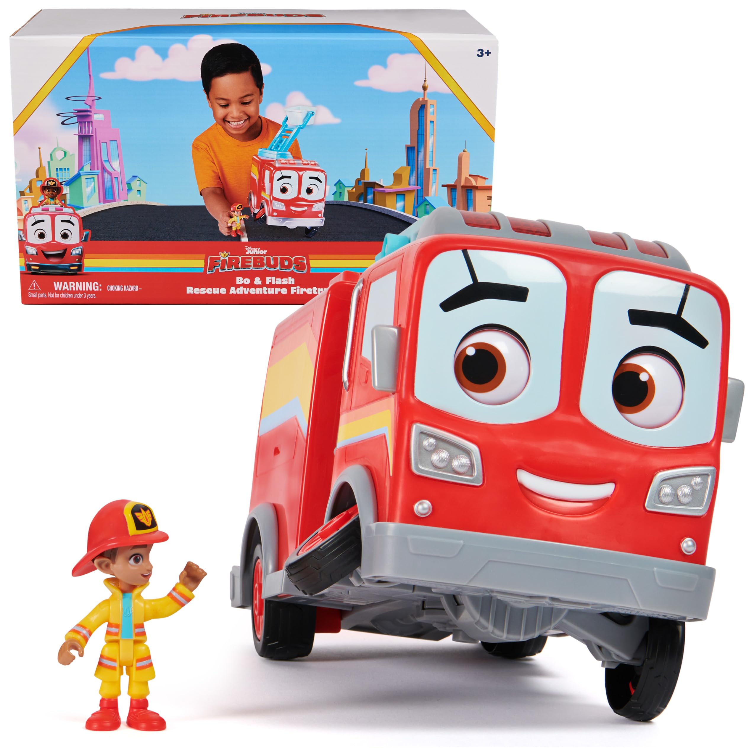 Disney Junior Firebuds, Bo & Flash Rescue Adventure Fire Truck with ...