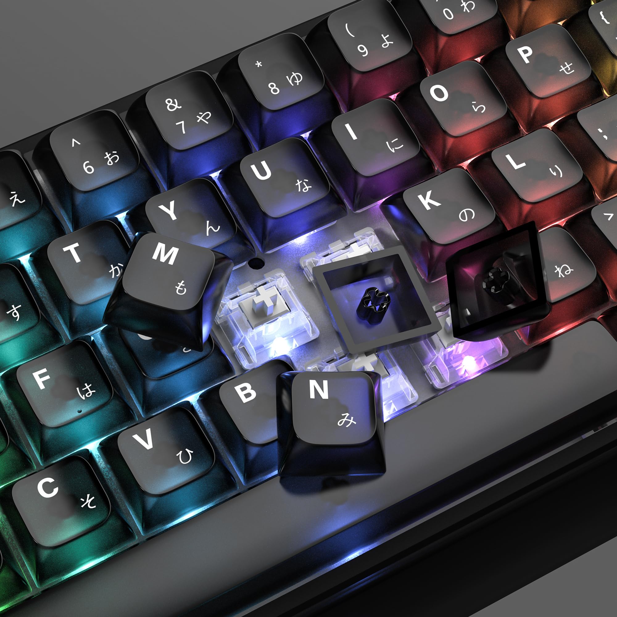 Mua dagaladoo Black Clear keycaps,Japanese keycaps,PC Material ...