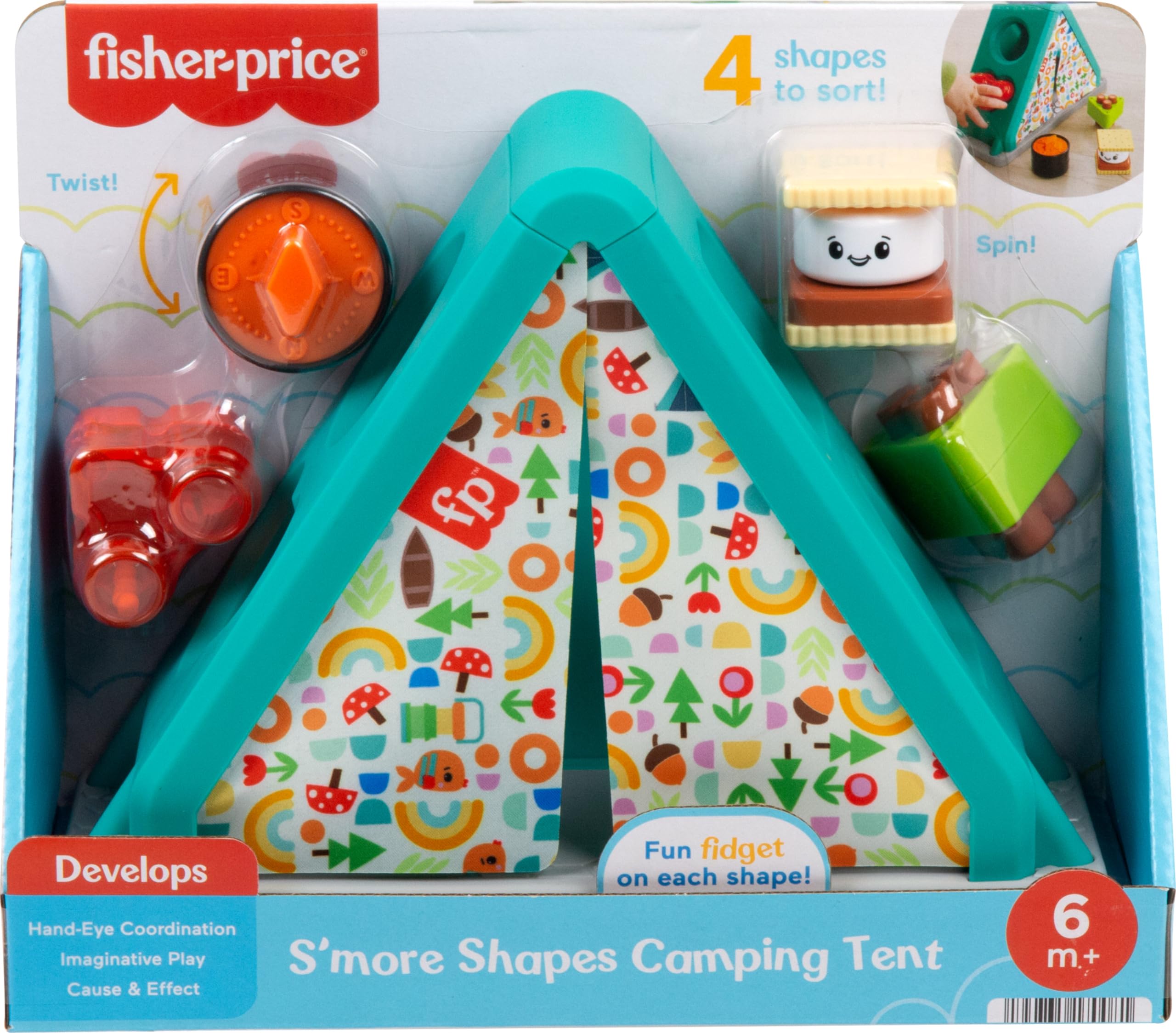Mua Fisher-Price Baby Developmental Toy S’More Shapes Camping Tent ...