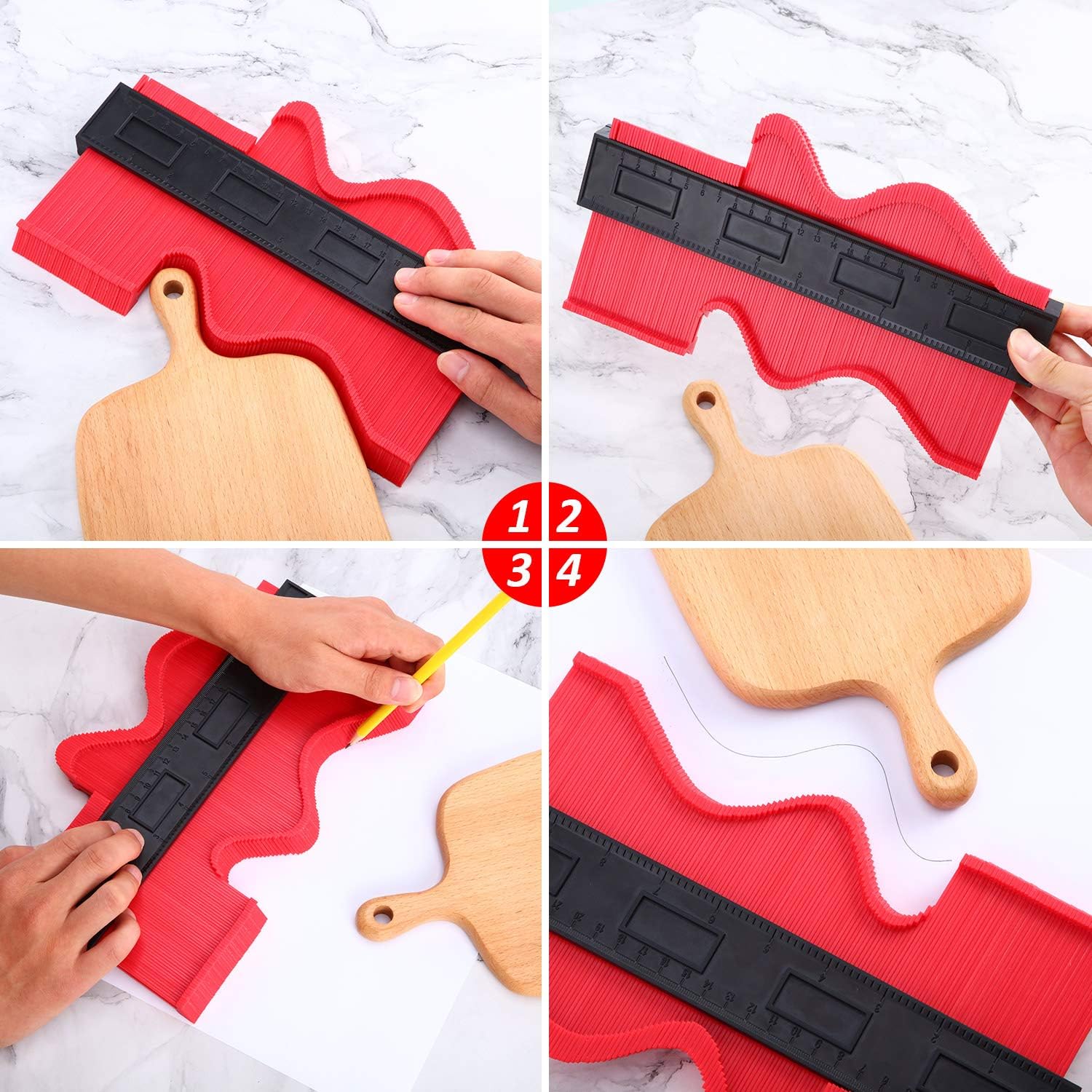 Contour Gauge Duplicator 10 Inch Plastic Profile Gauge Shaping Measure ...