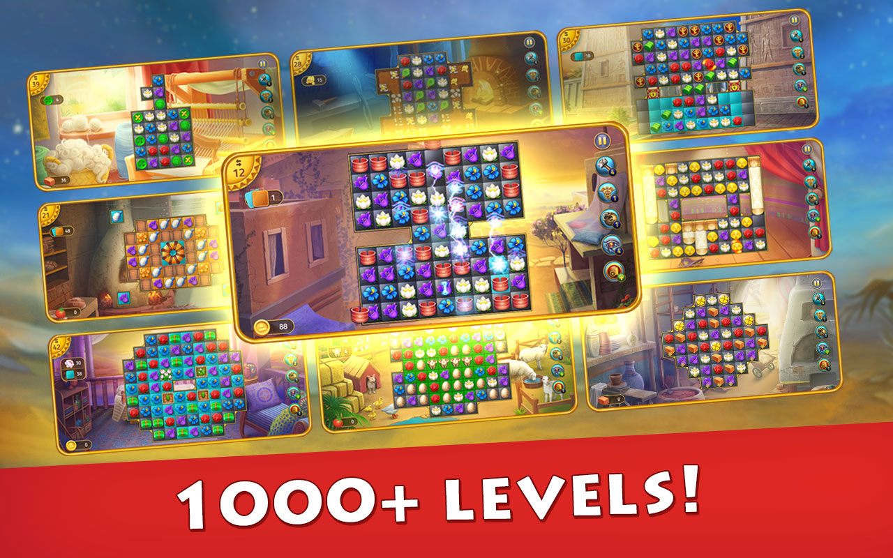 Cradle of Empires: Egypt game - Match 3 in a Row. Jewels & Gems. Puzzle ...