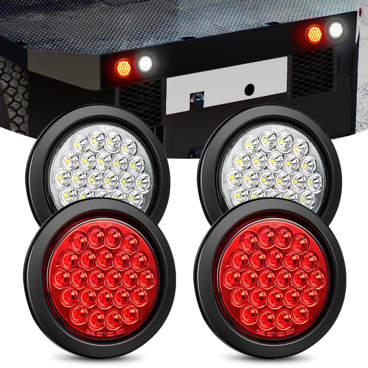 Nilight Trailer Light Kit With Bracket Nilight 6-Inch Oval Hitch Cargo ...