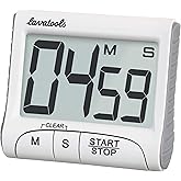 Amazon.com: Lavatools KT2 Digital Kitchen Timer & Stopwatch, Large Display, Bold Digits, Simple ...