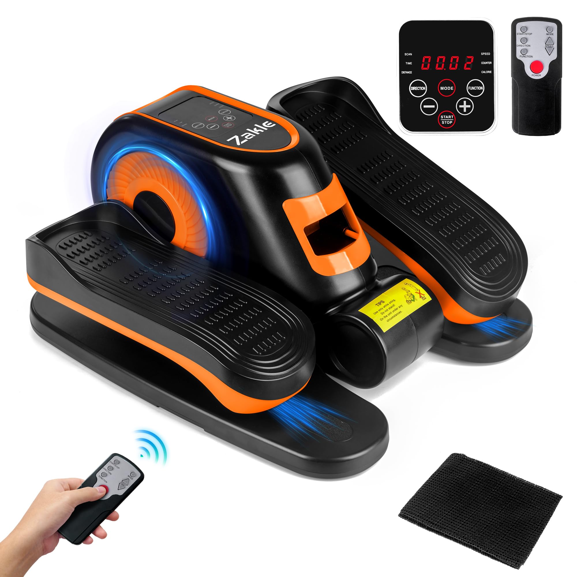 Zakle Under Desk Elliptical Machine, Ellipse Leg Exerciser w/Remote ...