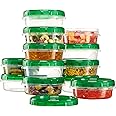 Amazon.com: PLASTICPRO 12 Pack Twist Cap Food Storage Containers with Red Screw on Lid- 8 oz ...