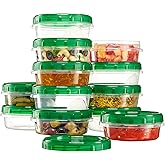 Amazon.com: PLASTICPRO 12 Pack Twist Cap Food Storage Containers with Red Screw on Lid- 8 oz ...