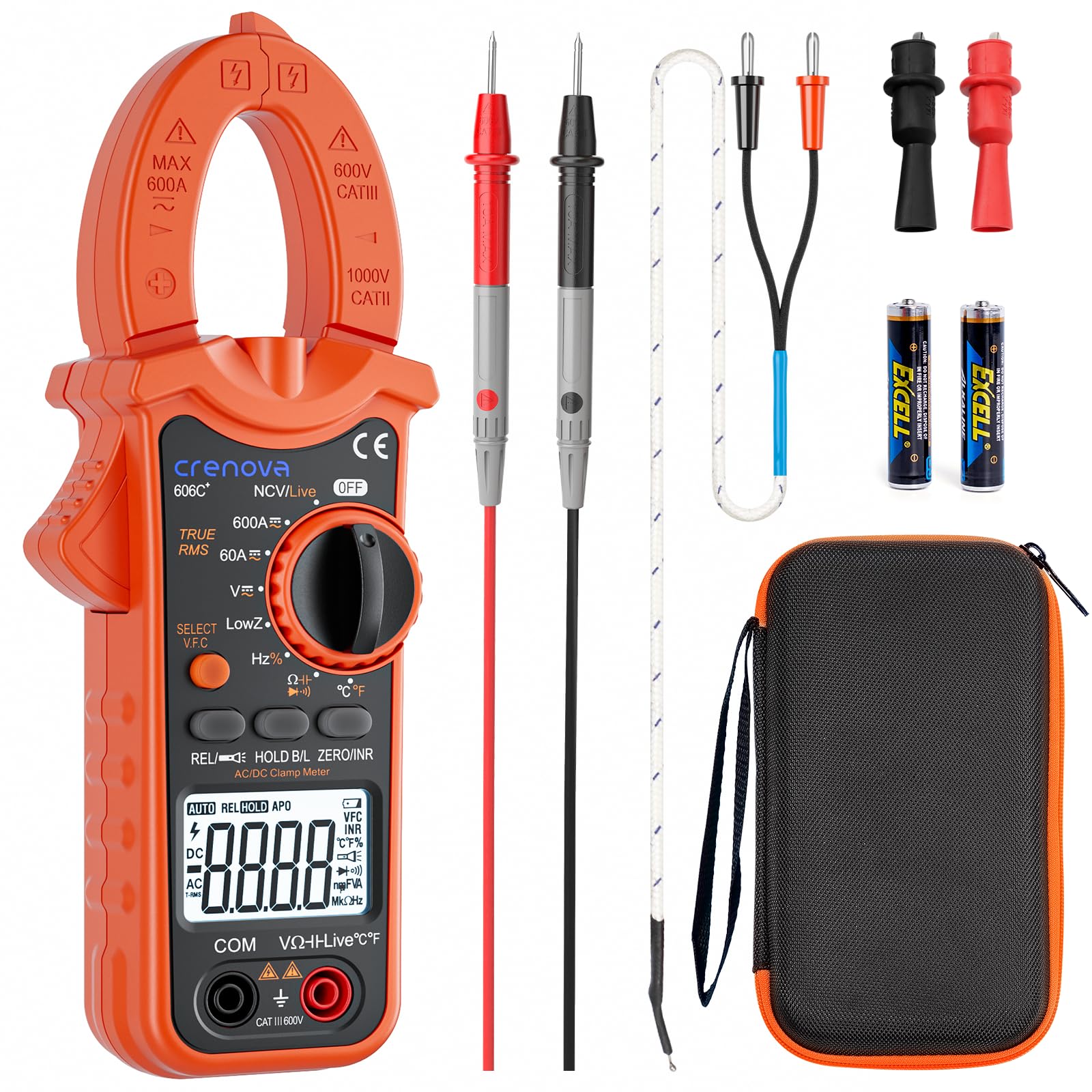 Mua Crenova Digital Clamp Meter, TRMS Clamp Multimeter, 6000 Counts Amp ...