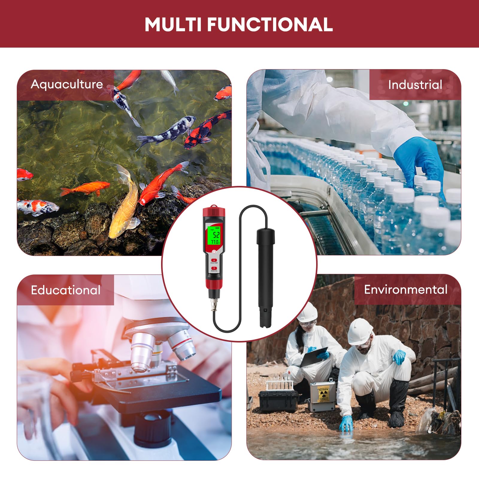 Mua Yewhick Dissolved Oxygen Meter with 3.6 Ft Electrode Cable, Digital ...