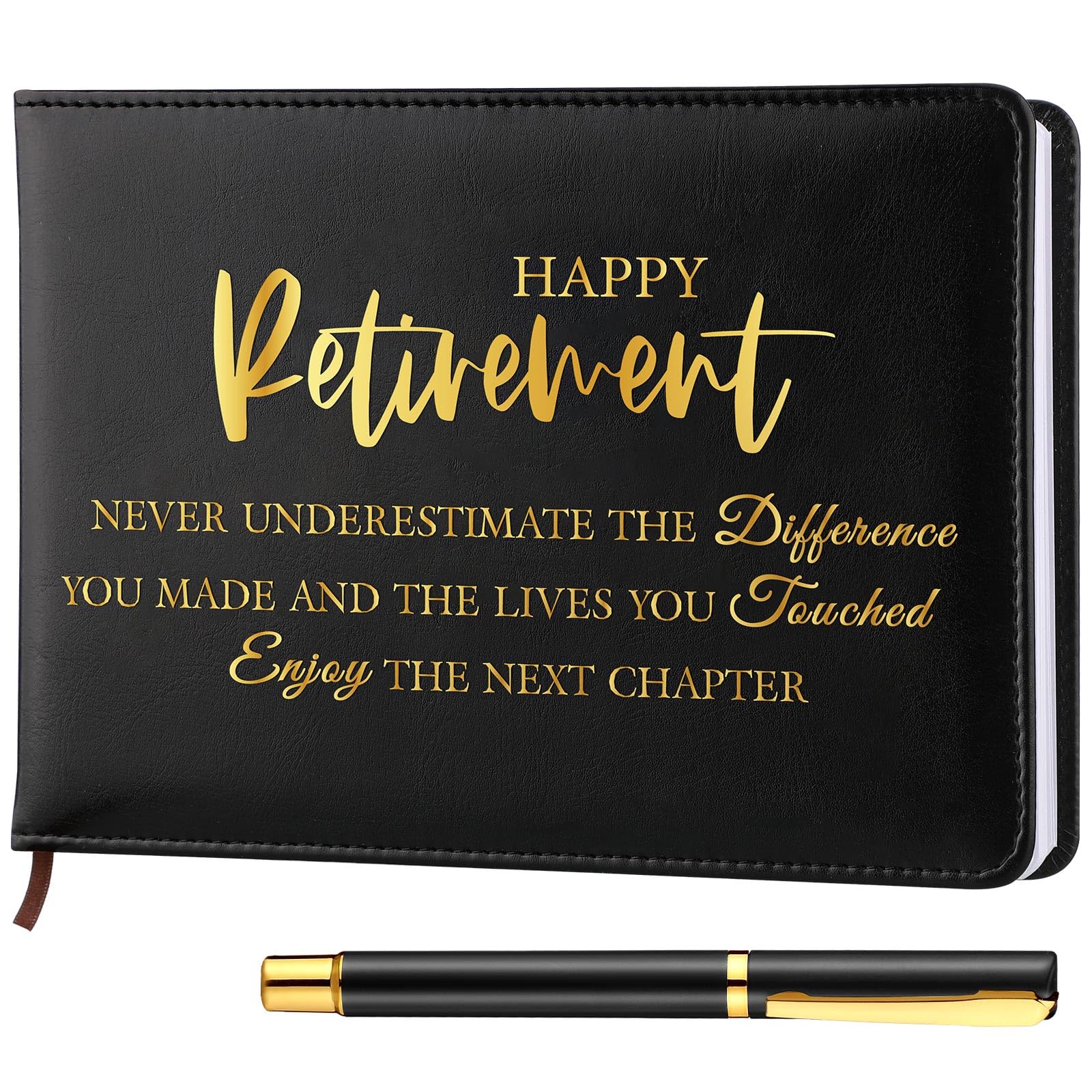 Ctosree Retirement Guest Book with Signature Pen Retirement Party Gift ...