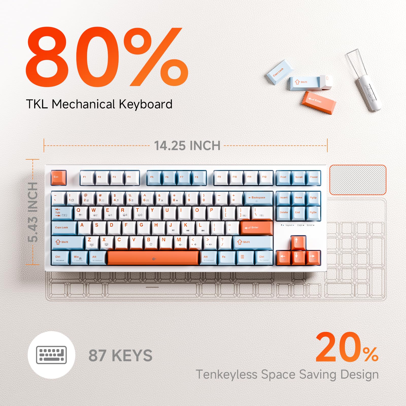 Mua KEMOVE K87SE TKL Mechanical Gaming Keyboard, Tactile Brown Switch ...