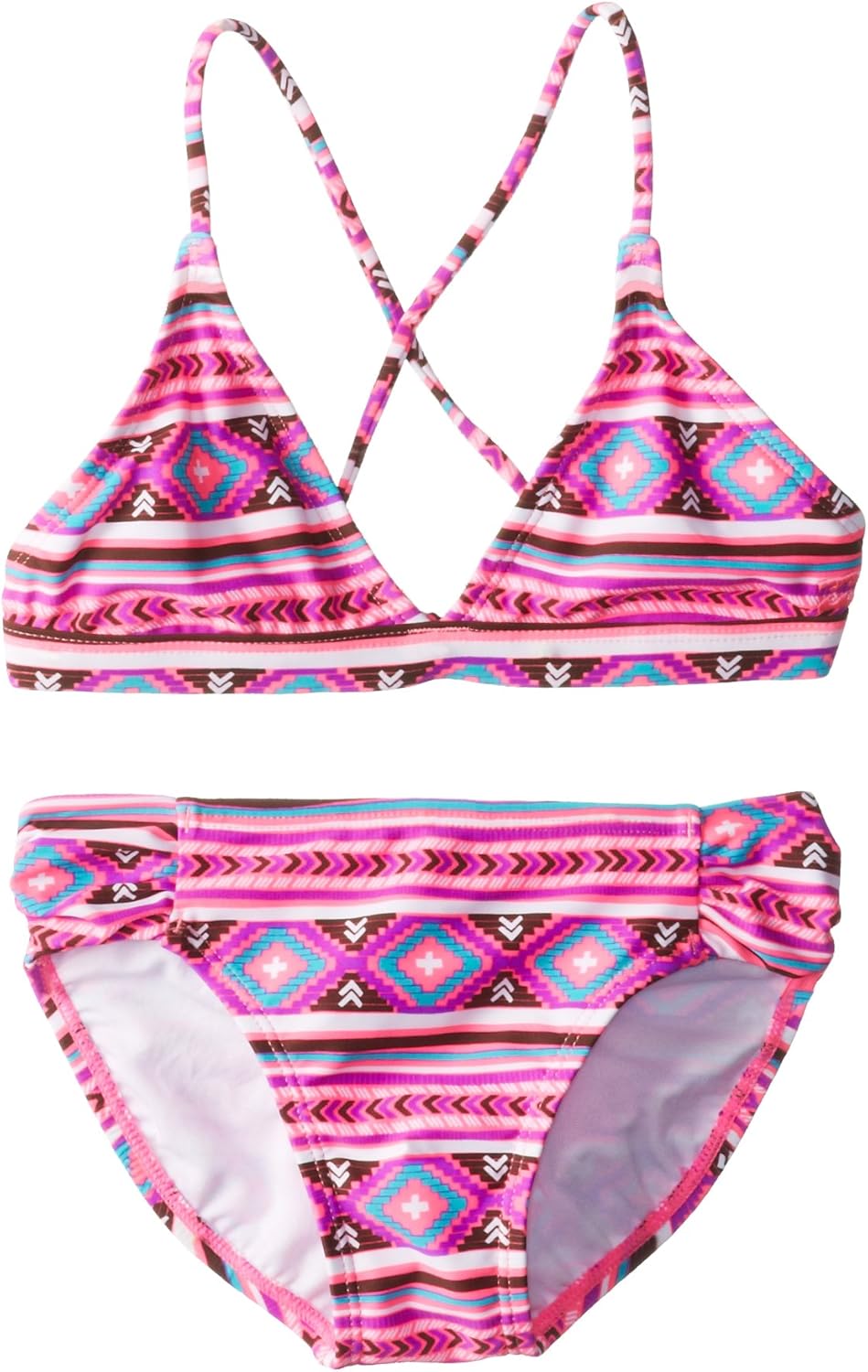 Amazon.com: Billabong Heat Wave Triangle Swimsuit - Girls' Hot Pink, 6X ...