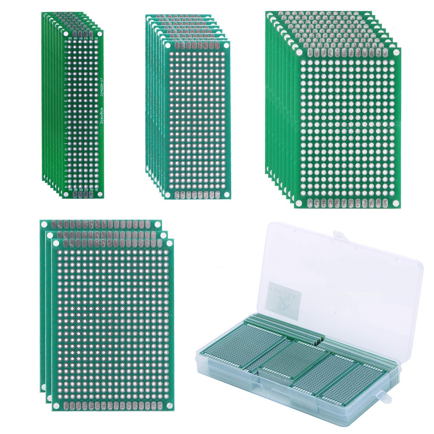 Buy Double Sided PCB Prototype Board PCB Kit with Bonus Case, TAKSDAI ...