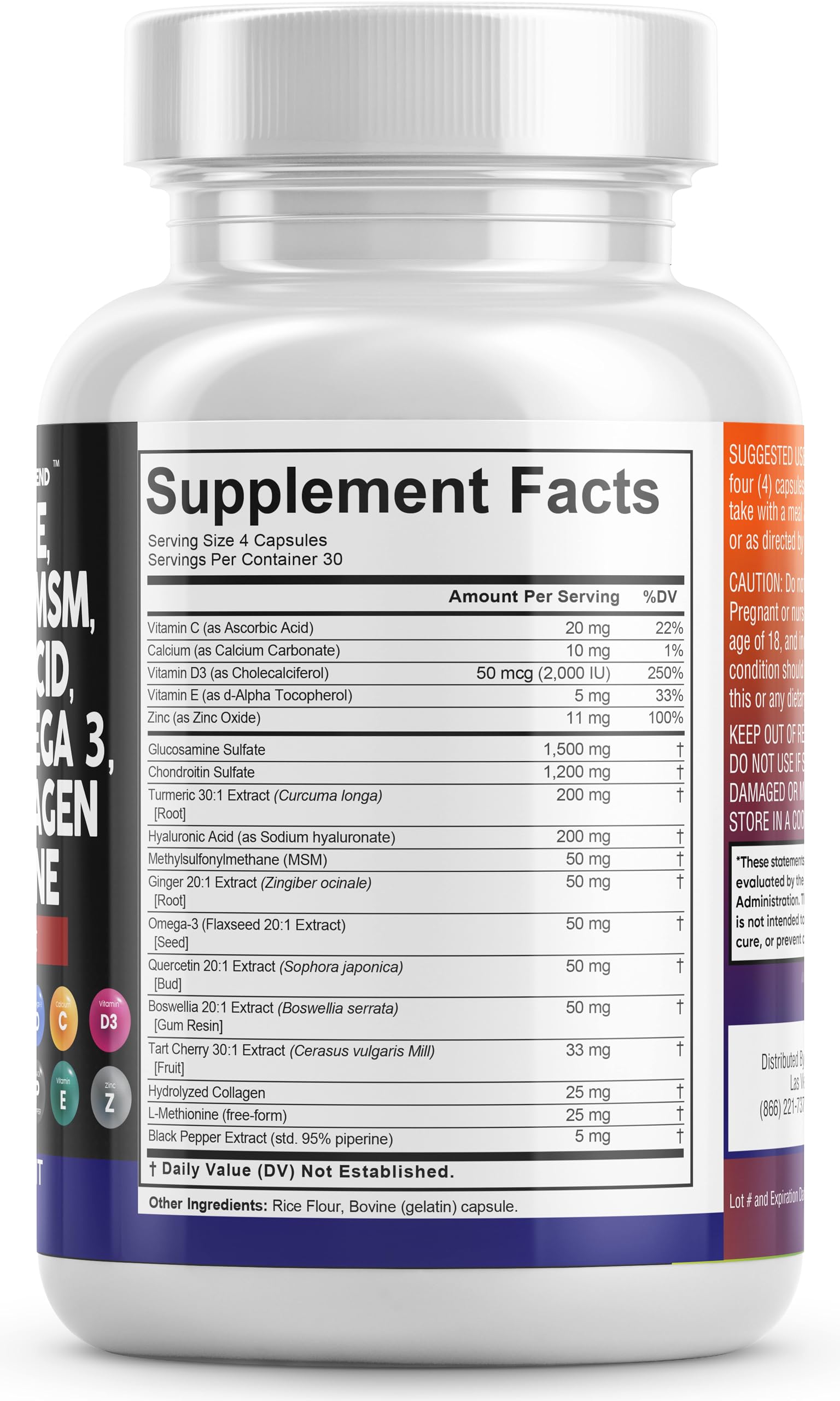 Mua Clean Nutraceuticals Glucosamine Chondroitin MSM Turmeric Hyaluronic Acid Boswellia Collagen ...