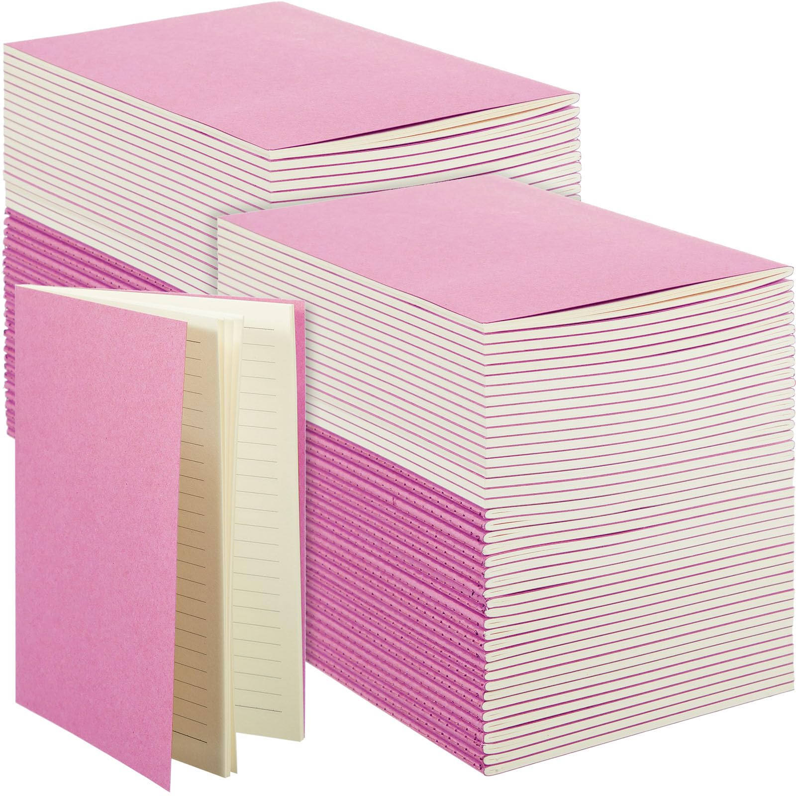 Mimorou 100 Pcs Kraft Notebook Journals 5.5 Inch x 8.3 Inch A5 ...