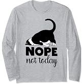 Amazon.com: Nope not today cat Funny kitten Cat Mom Cat Dad Cat Lover T ...