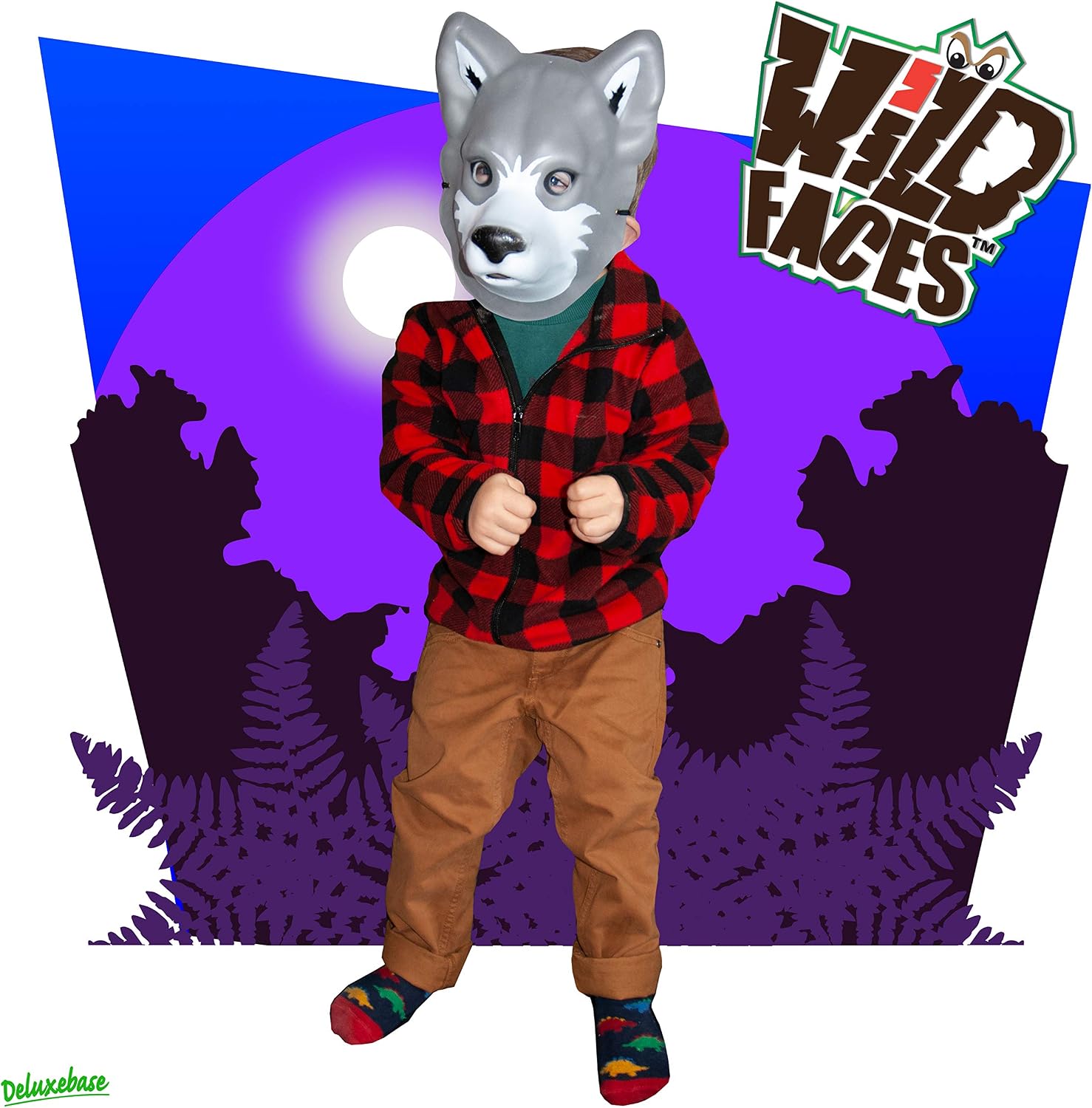 Wild Faces – Wolf from Deluxebase. Safe foam animal masks for kids ...