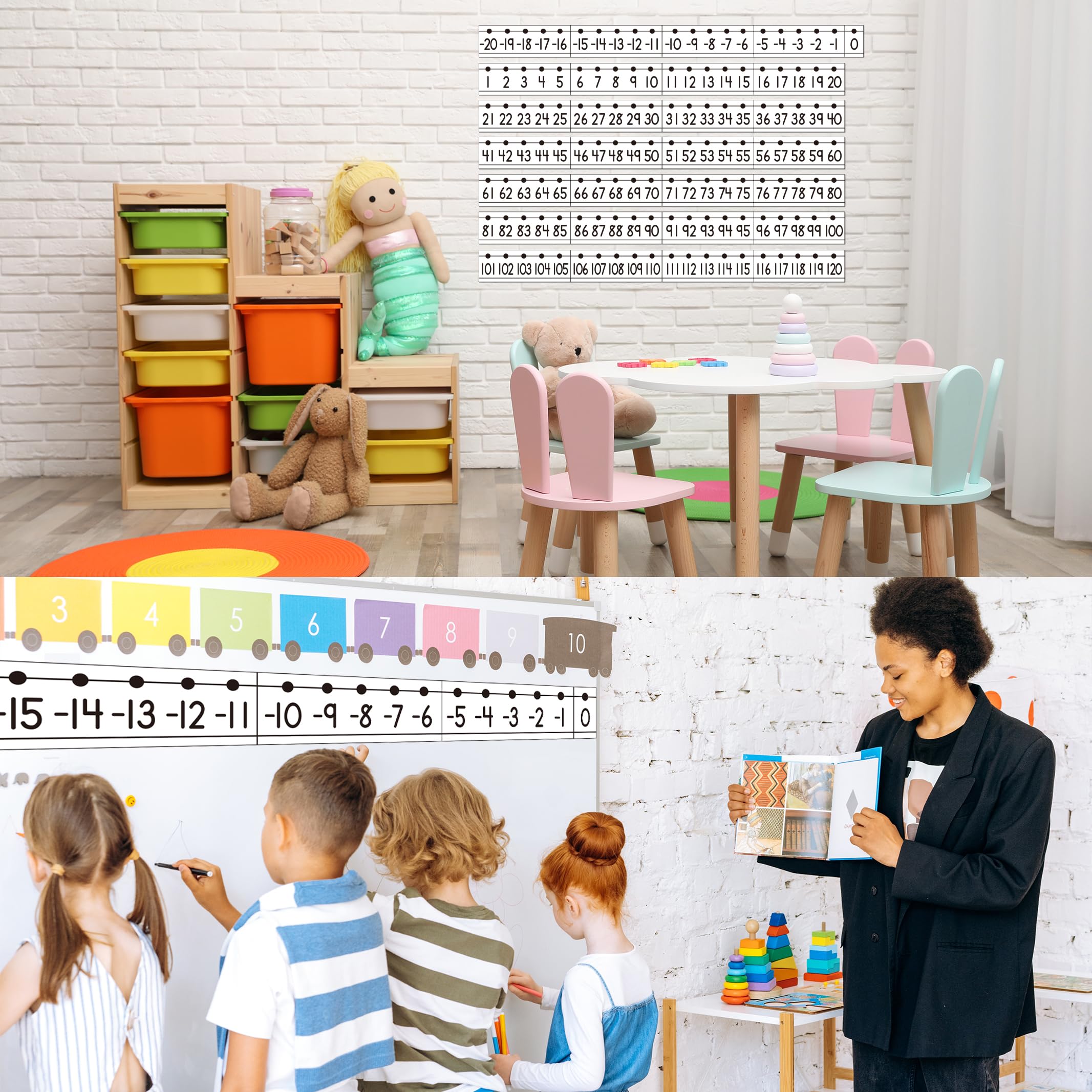 Mua 29 Pieces Number Line for Classroom Wall -20 to 120 Number Line ...