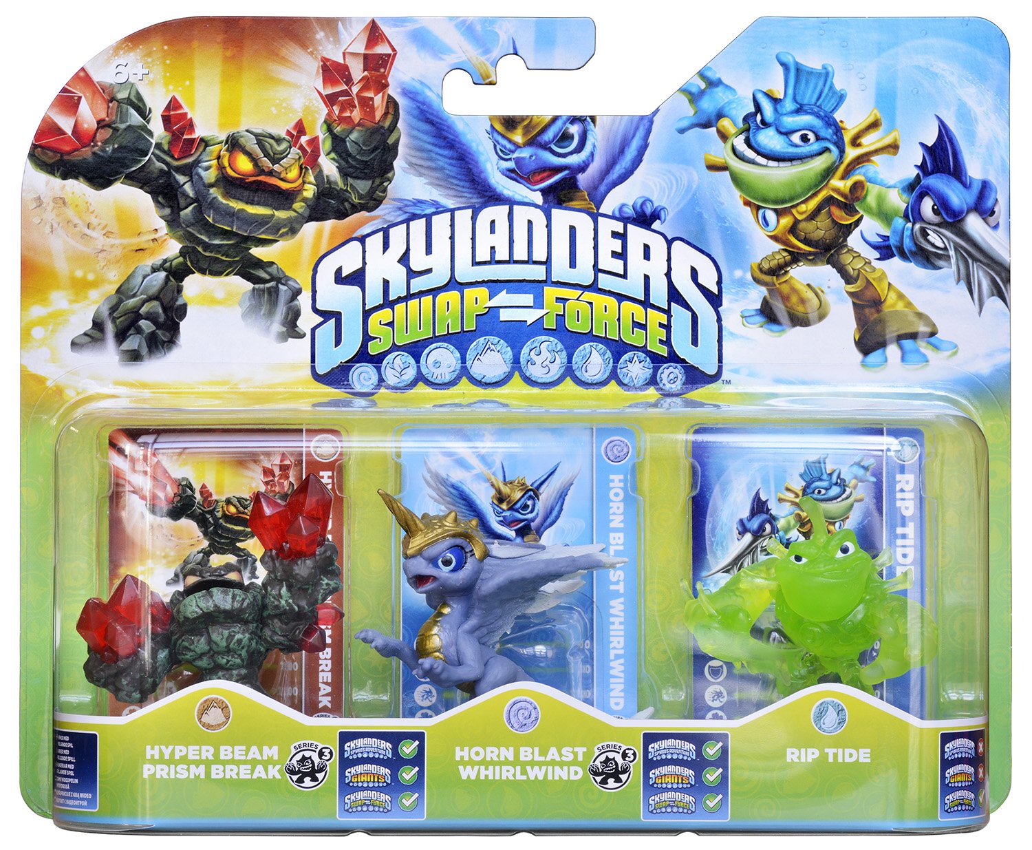 Skylanders Swap Force - Triple Pack E mit Crystal Green Rip Tide ...
