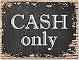 Amazon.com: Cash Only Sign Vintage Rustic Street Sign Plate Beach Bar ...