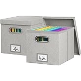 Amazon.com: GRSQYS 3 Pack File Storage Box with Lid File Boxes for ...