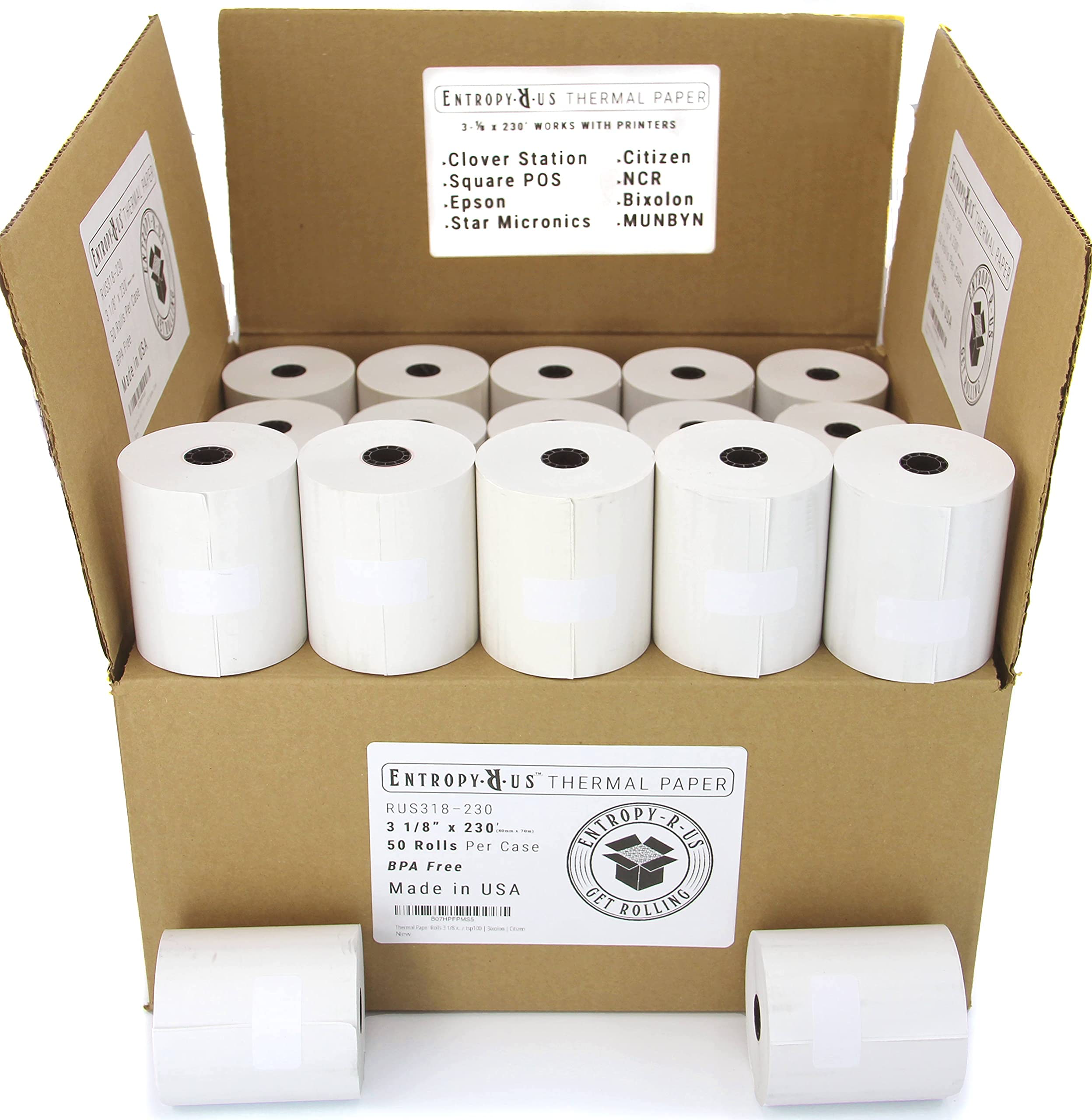 Mua Thermal Paper Rolls 3 1/8 x 230 - American Made: [50/pack] BPA Free ...