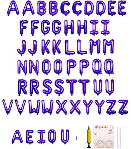 Purple Mylar Letter Balloons