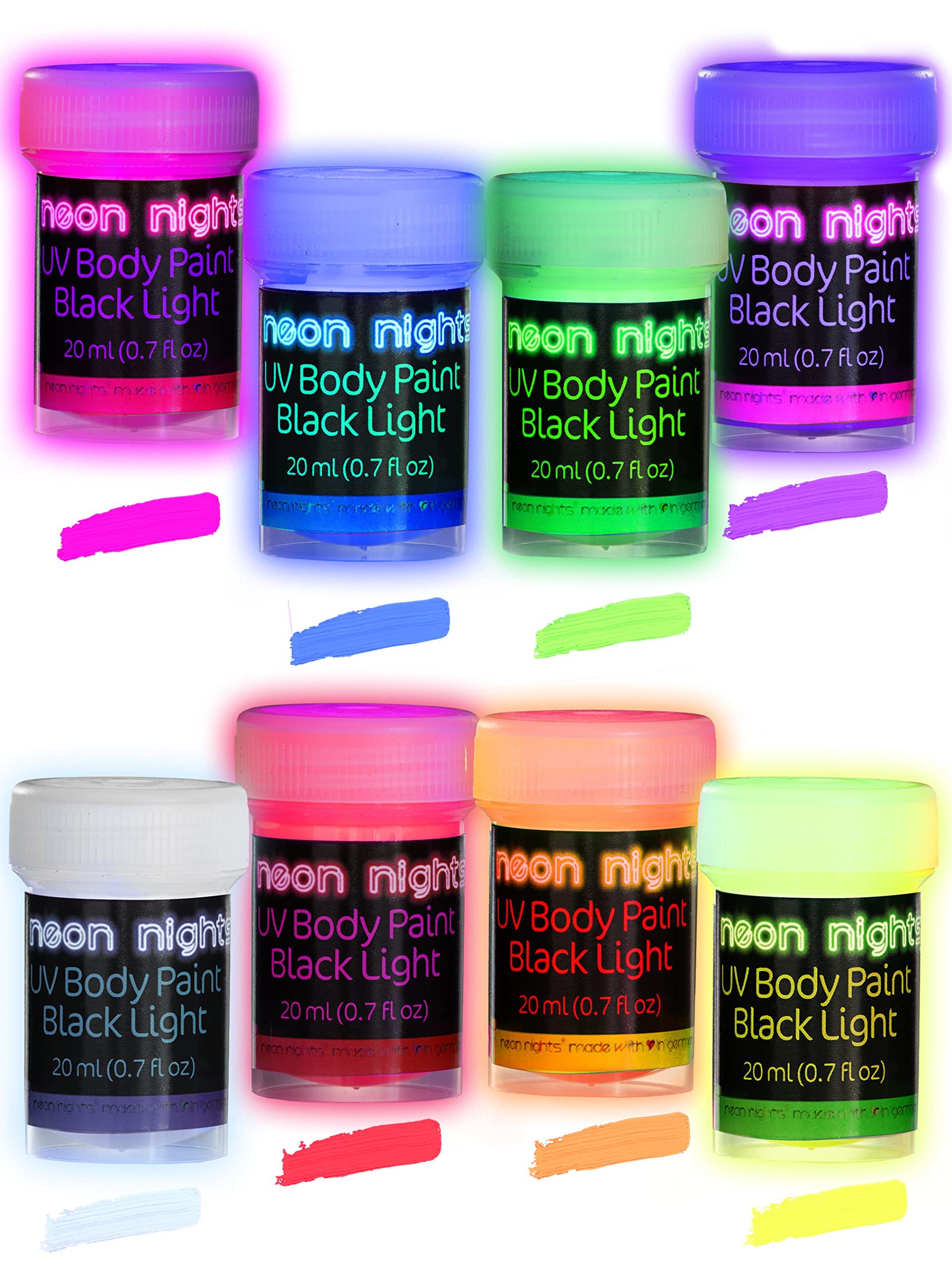 Mua Neon Nights UV Body Paint Set | Blacklight Glow Makeup Kit ...