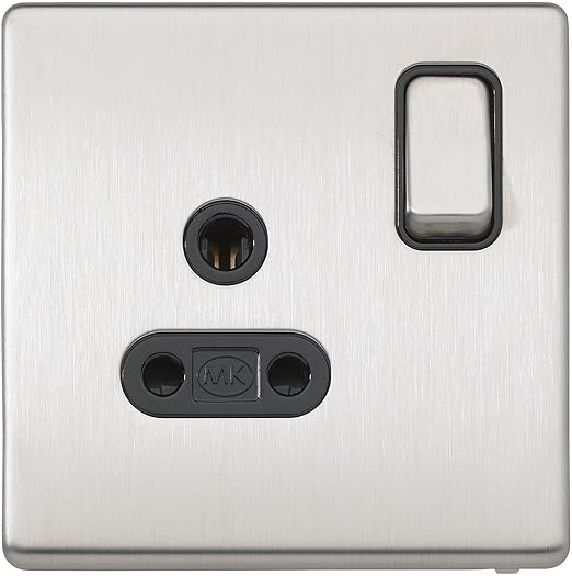 MK Aspect K24382 BSS B Single DP 5 amp Shuttered Switched Socket ...