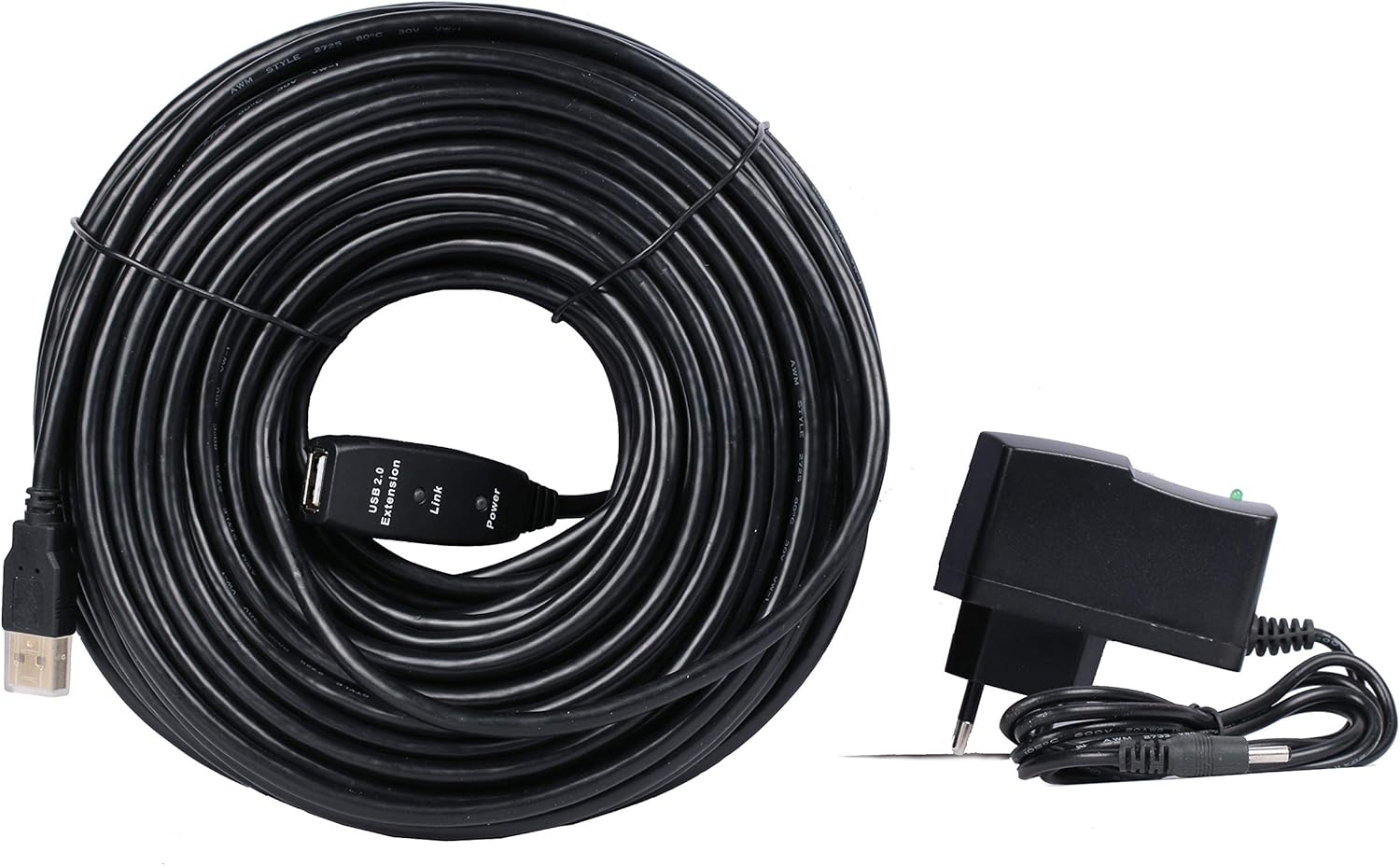 MutecPower 20m USB 2.0 male to female cable with 2 extension chipsets ...