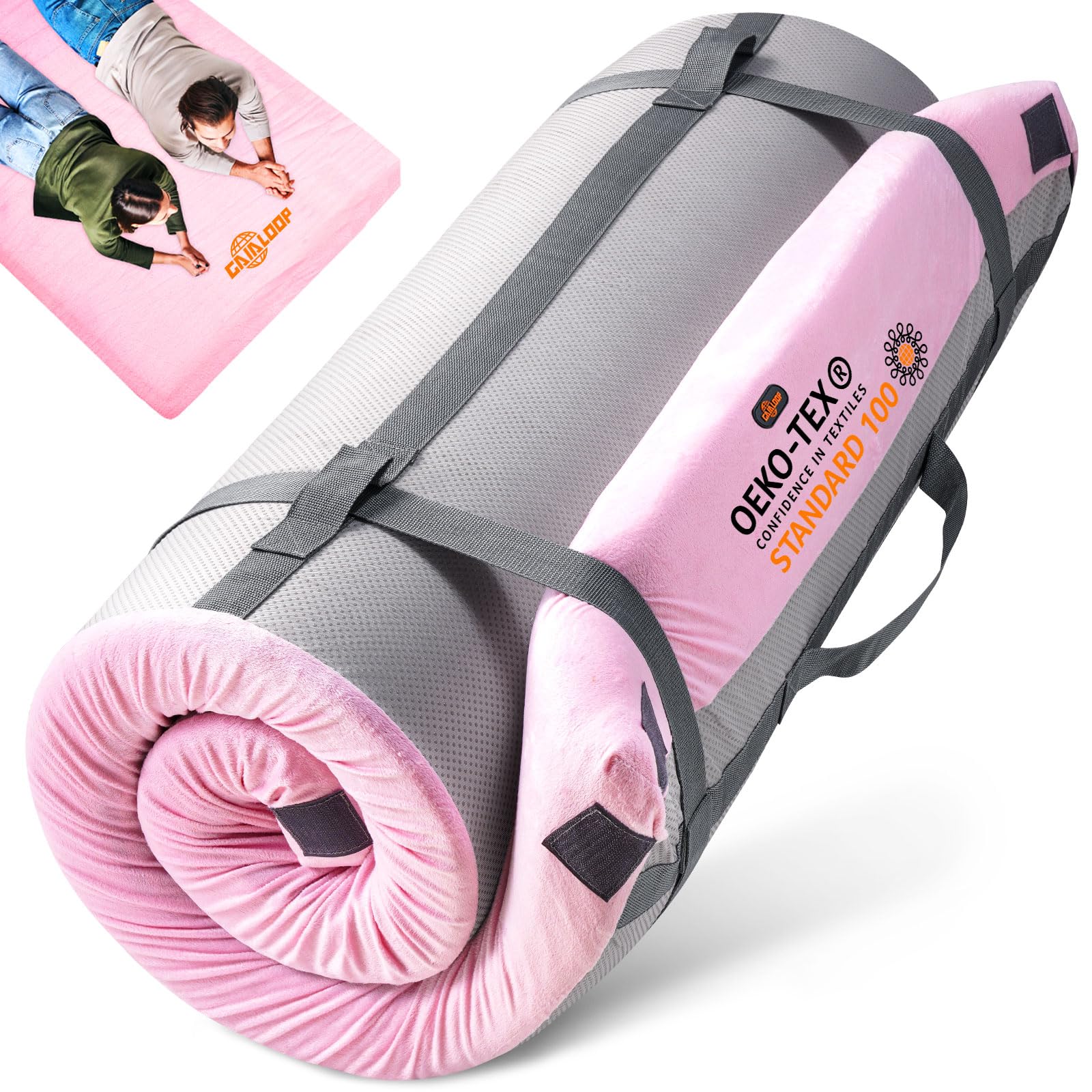 GAIALOOP Memory Foam Futon Mattress Car Camping Bed Glamping Roll Up ...