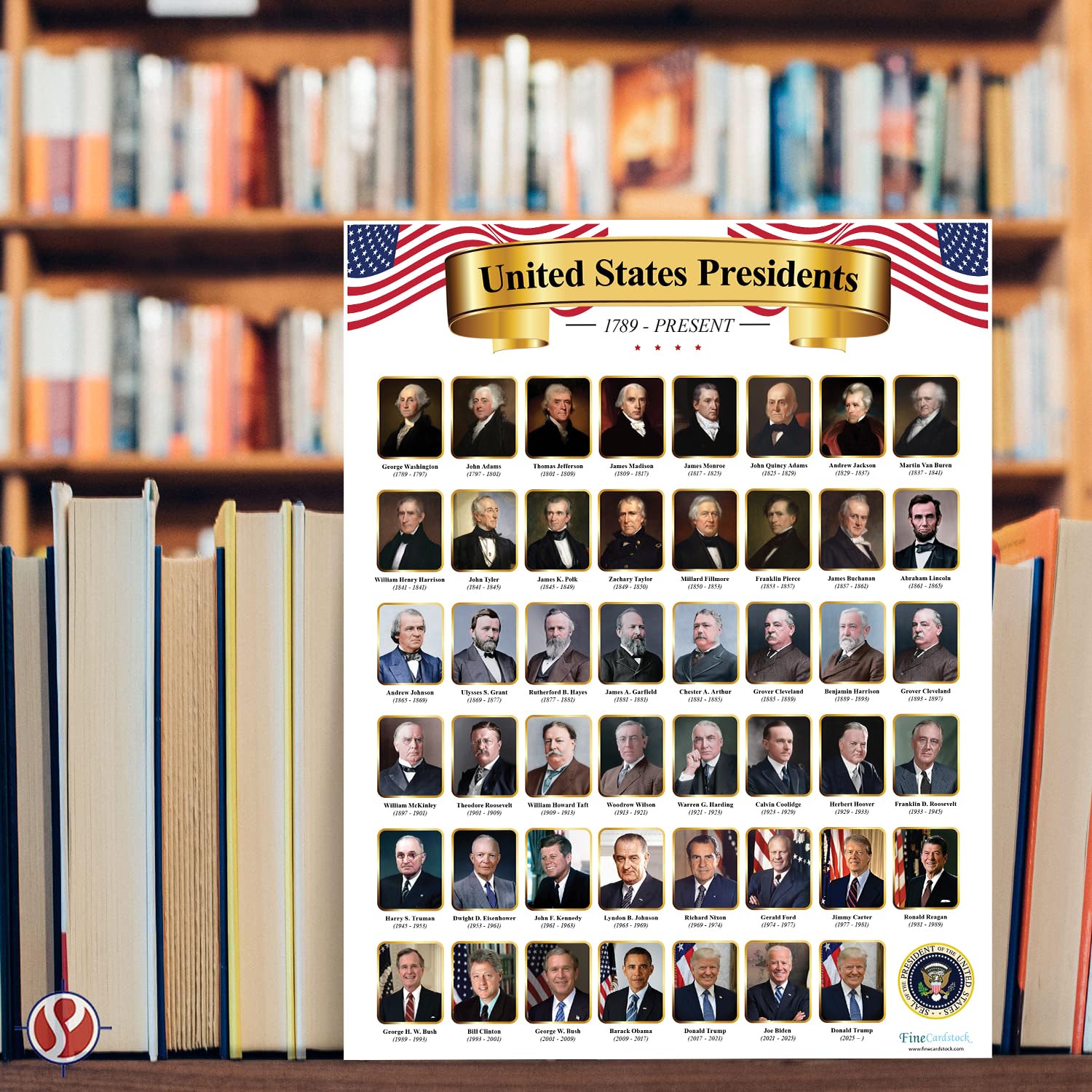Mua United States of America President Educational Poster w/ Test ...