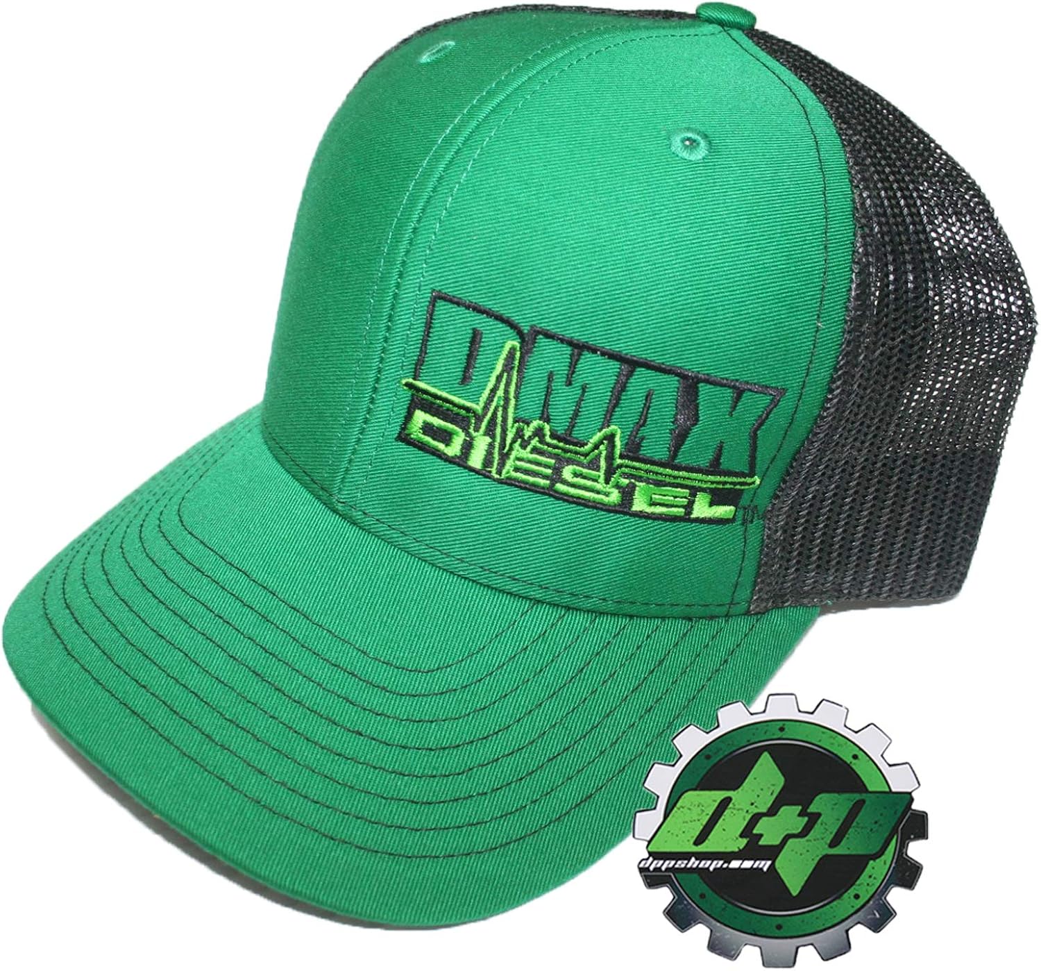 Duramax Richardson Trucker Green hat Black mesh snap Back Dmax Cap at ...