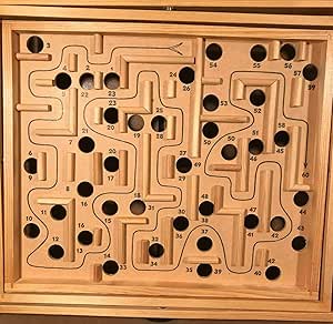Amazon.com: Tabletop Wood Labyrinth Retro Maze Game with DIY Adjustable ...