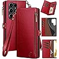 Amazon.com: XcaseBar Compatible with Samsung Galaxy S25 Ultra Wallet case with Zipper Credit ...