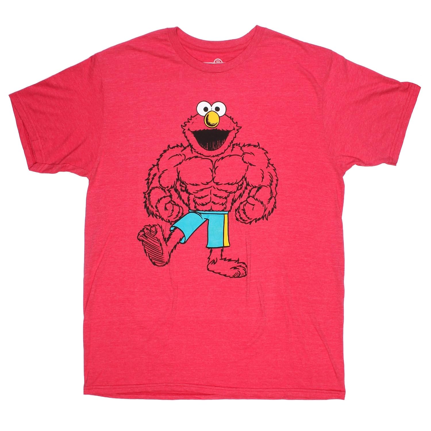 Buy Sesame Street Buff Muscle Elmo Licensed Graphic T-Shirt - X-Large ...