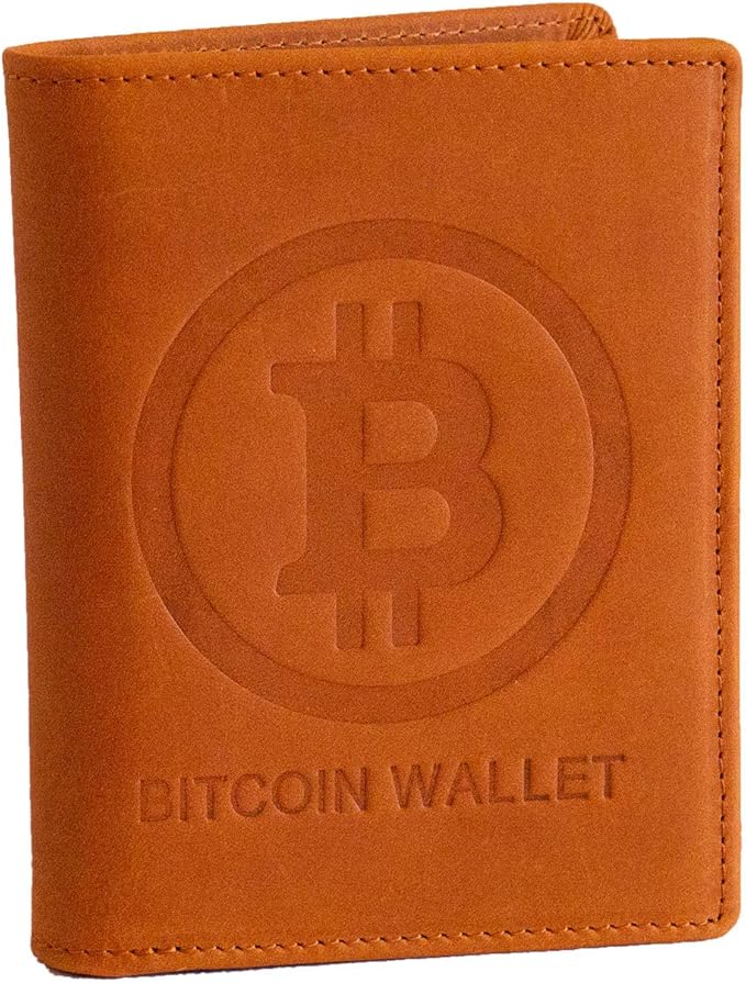 Bitcoin Wallet - Made With Genuine Leather - 3D Bitcoin Logo - Slim ...