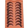 False Eyelashes Natural Look Wispy Faux Mink Lashes 15mm C Curl Fake ...