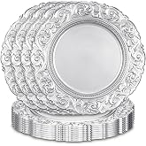 Amazon.com | Yinder Set of 12 Antique Charger Plates 13 Inch Plastic ...