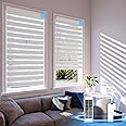 Amazon.com: DONGFXK Motorized Zebra Blinds with Remote Control,Solar Powered Rechargeable Dual ...