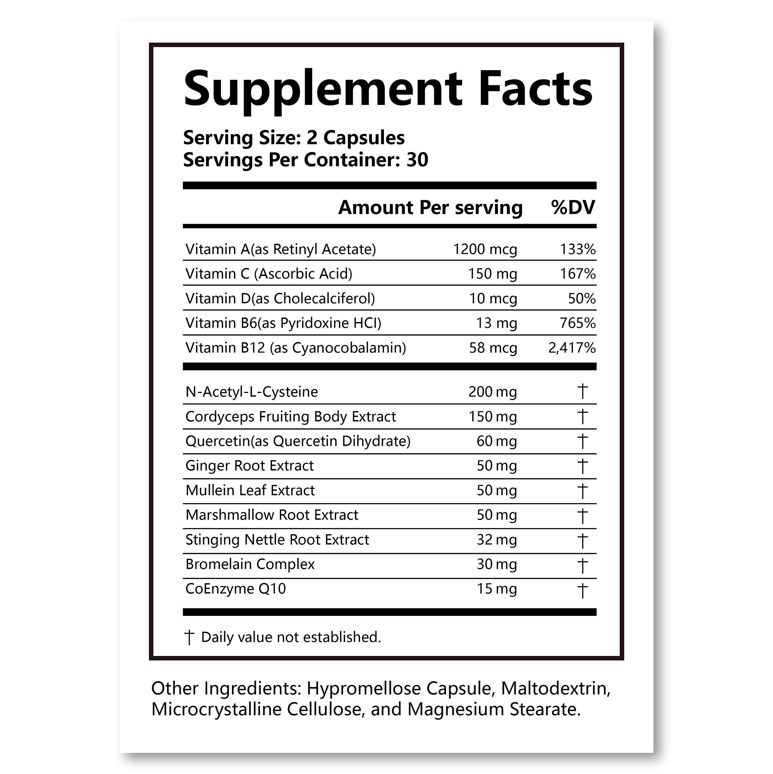 OMNIBREATHE - Blend w. NAC & Natural Herbs for Asthma Relief,Bronchial ...