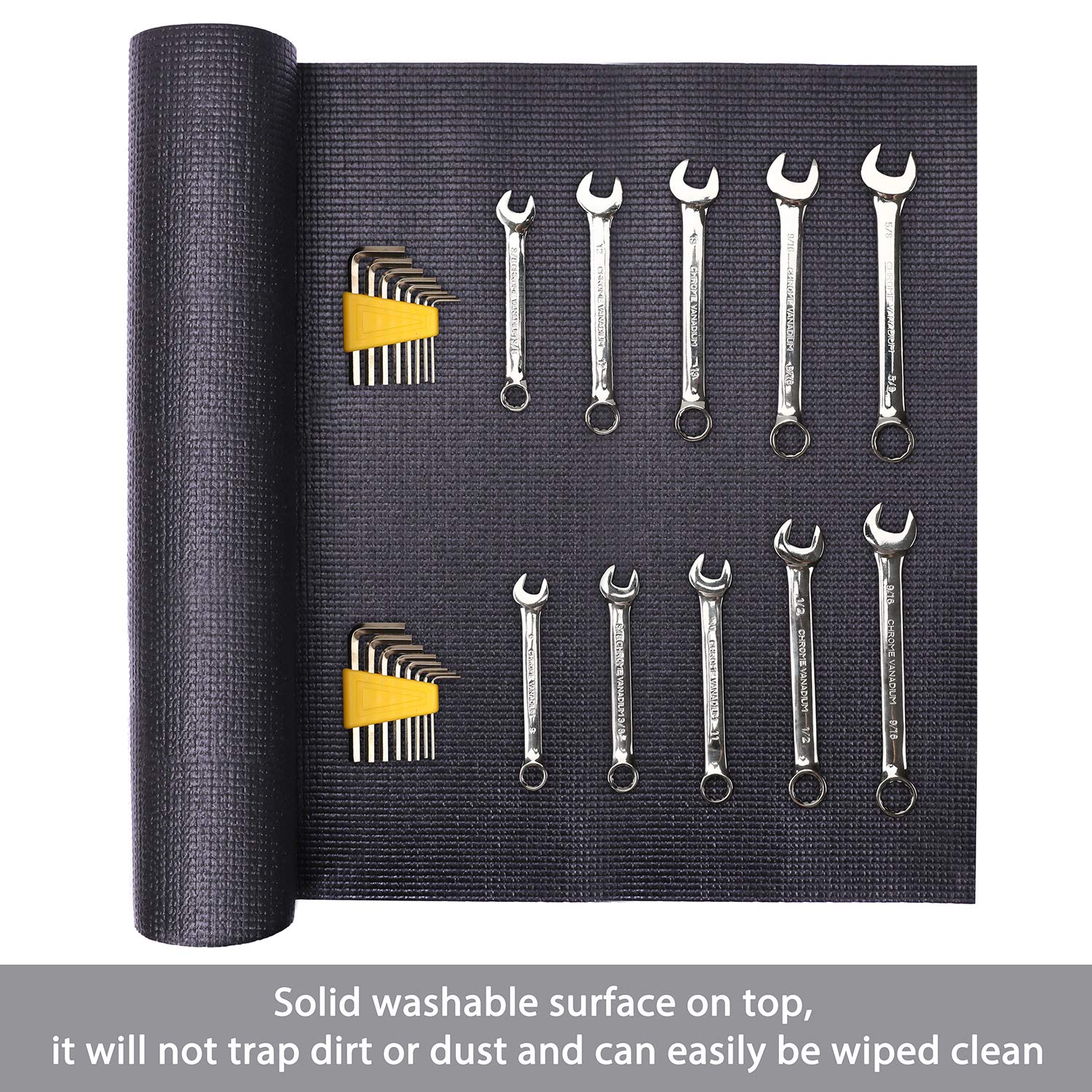 CASOMAN Professional Tool Box Liner and Drawer Liner,Easy Cut Non-Slip Foam Rubber Toolbox ...