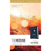 The Message Deluxe Gift Bible, Large Print (Leather-Look, Eucalyptus ...