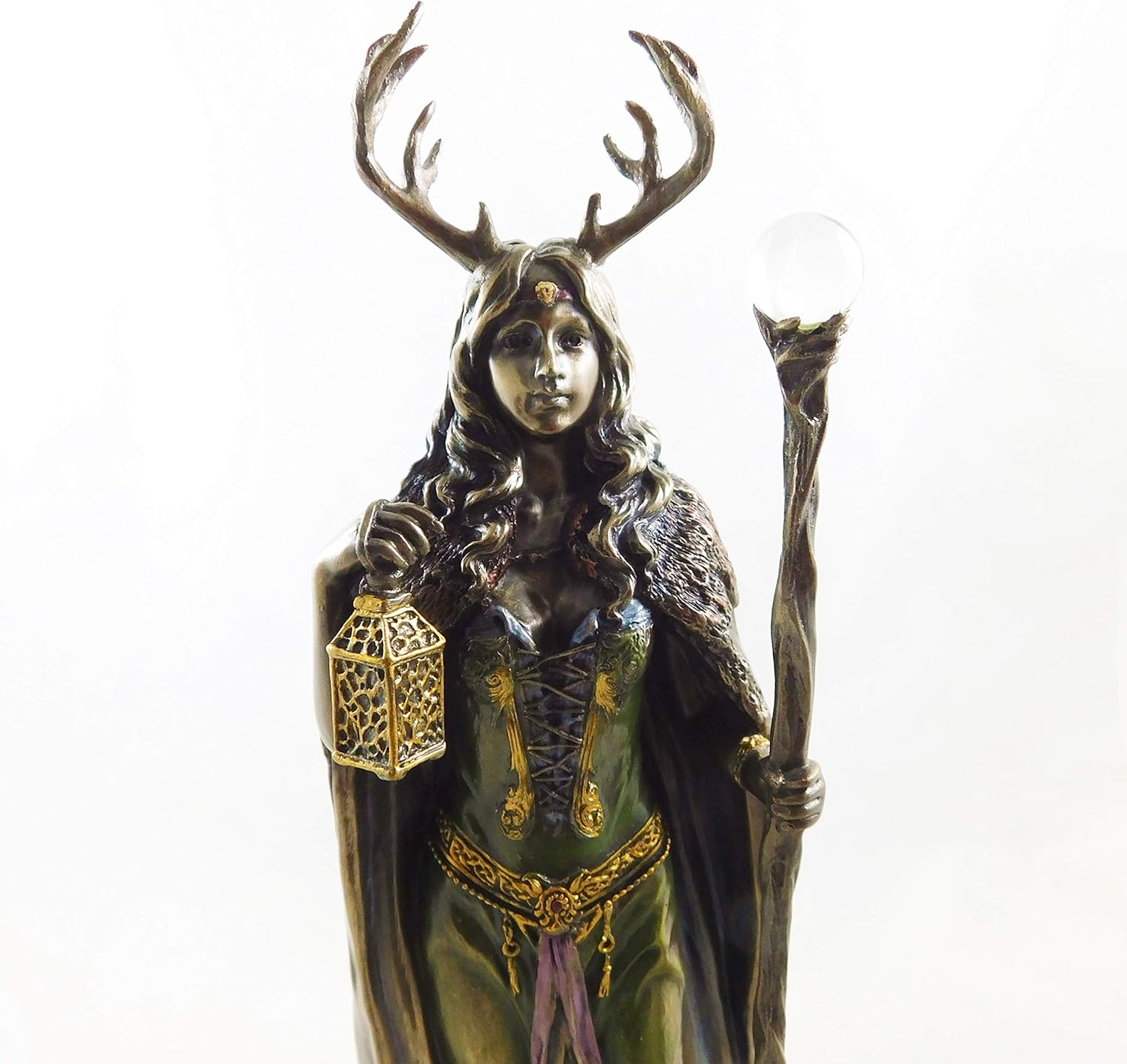 Accessori decorativi Wiccan Lady Bronzed Witch Statue Keeper of the ...