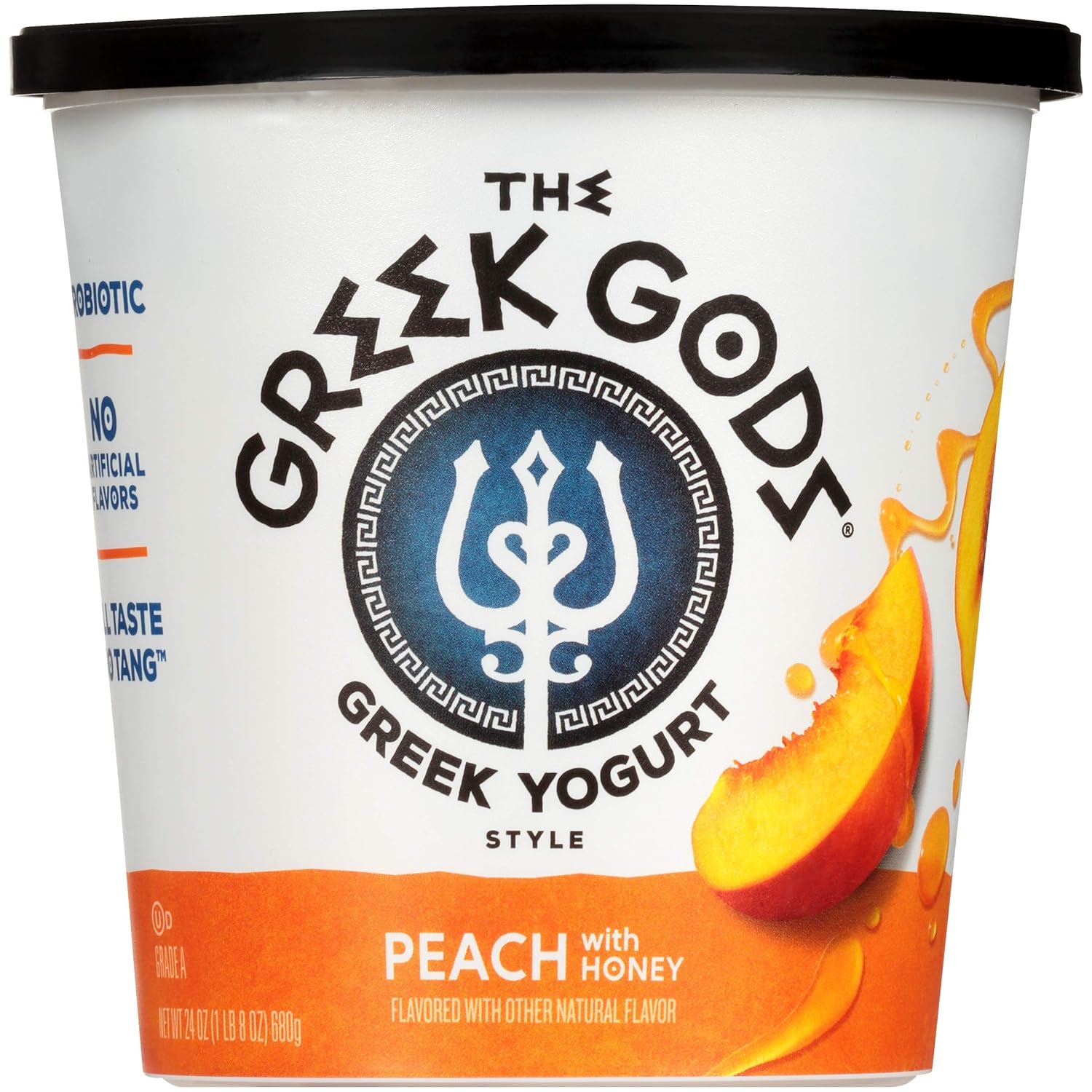 Greek Gods Honey Peach Greek Yogurt, 24 Oz: Amazon.com: Grocery ...