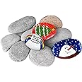 Amazon.com: River Rocks for Painting 10 Pcs Large 2-3 Inch Flat Smooth ...