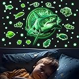 Amazon.com: 3D Jellyfish Fish Wall Stickers Glow in The Dark, Ocean ...